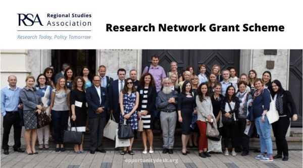 Regional Studies Association – RSA Research Network Grant Scheme 2020 ...