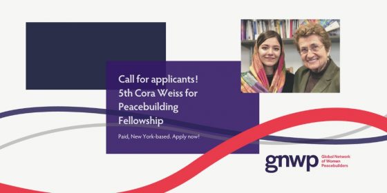 Cora Weiss Fellowship 2020 for Young Women Peacebuilders (Fully-funded ...