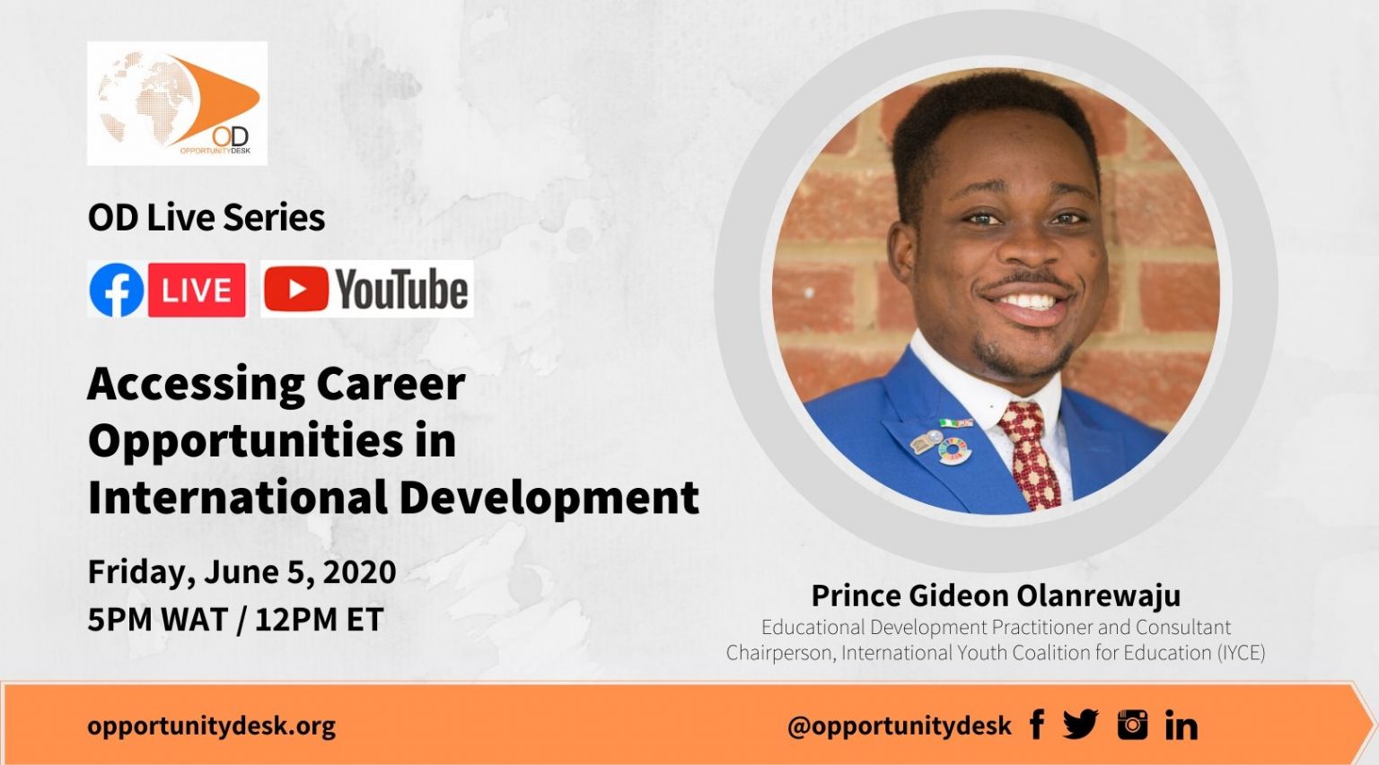 Accessing Career Opportunities in International Development: OD Live ...