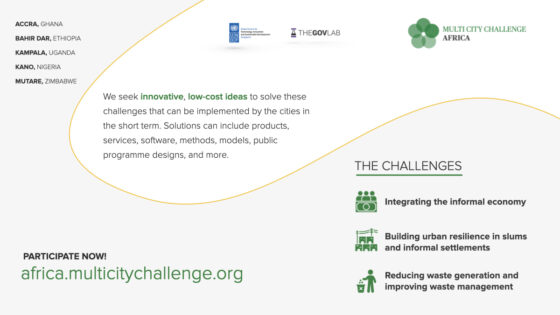 UNDP/The GovLab Multi-City Challenge Africa 2020 – Opportunity Desk