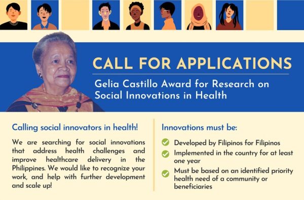 Gelia Castillo Award for Research on Social Innovations in Health 2022 ...