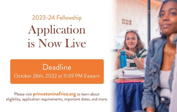 Princeton In Africa Fellowships 2023 2024 For Young Professionals