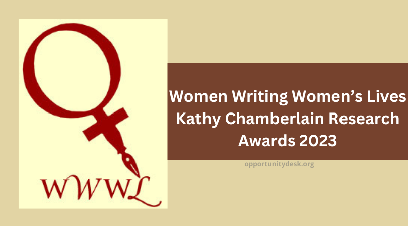 Women Writing Women’s Lives Kathy Chamberlain Research Awards 2023 ...