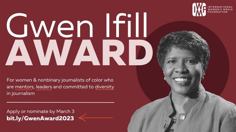 International Women’s Media Foundation (IWMF) Gwen Ifill Award 2023 ...
