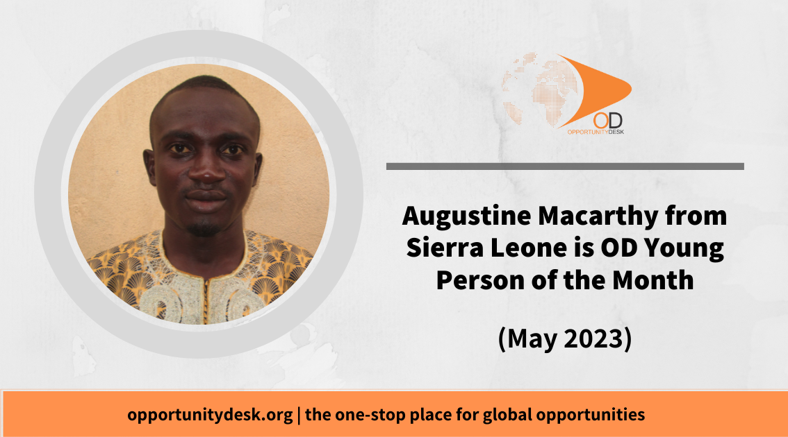 Augustine Macarthy From Sierra Leone is OD Young Person Of The Month ...
