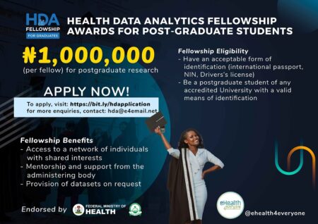 Health Data Analytics (HDA) Graduate Fellowship 2023 (up to ₦1,000,000 ...