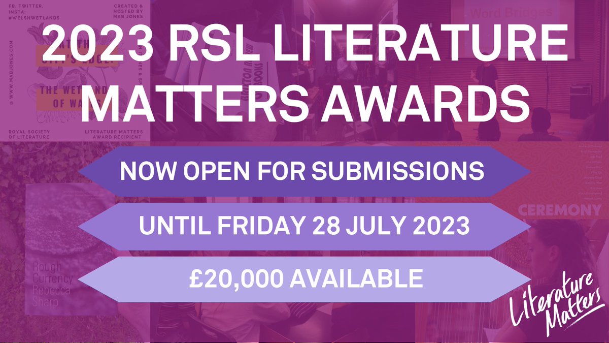 RSL Literature Matters Awards 2023 for UK writers (up to £20,000 ...