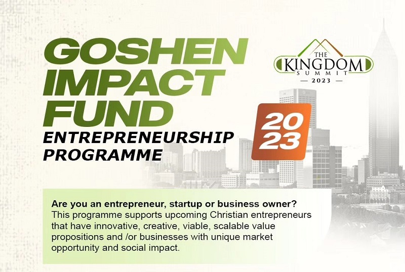 Goshen Impact Fund Enterpreneurship Programme 2023 – Opportunity Desk