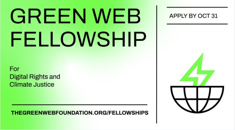 Green Web Foundation Fellowship 2023-2024 (Stipend of €6,000) – Opportunity Desk