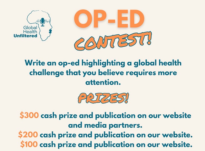 Global Health Unfiltered Op-ed Competition 2024 – Opportunity Desk