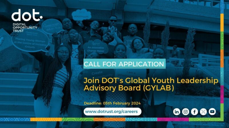 Call For Application: DOT Global Youth Leadership Advisory Board (GYLAB) 2024 – Opportunity Desk