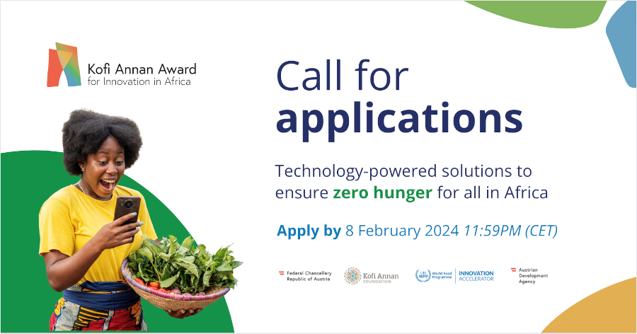 Kofi Annan Award for Innovation in Africa 2024 (€250,000 in grant ...