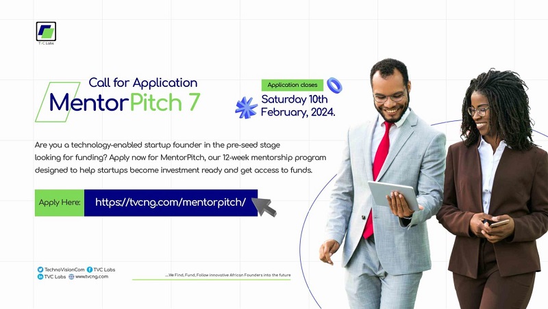 TVC Labs MentorPitch Program 2024 for Startups in Nigeria – Opportunity Desk