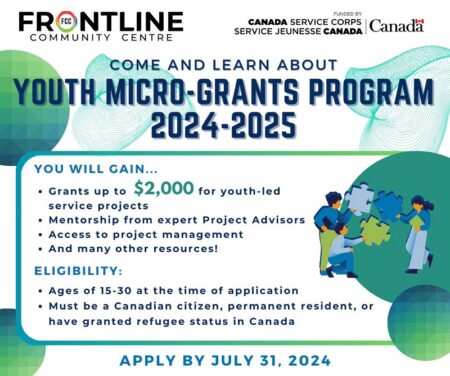 Frontline Community Centre Youth Micro-Grants Program 2024-2025 (up to ...