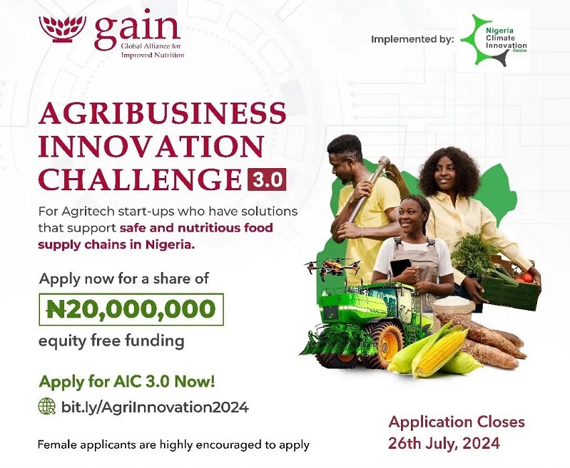 GAIN AGRI-Business Innovation Challenge 2024 – Opportunity Desk