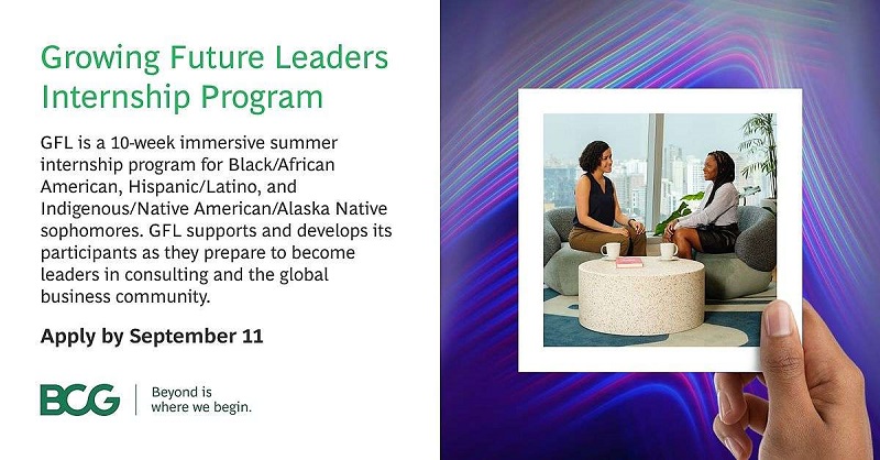 BCG Growing Future Leaders (GFL) Internship Program 2024 – Opportunity Desk