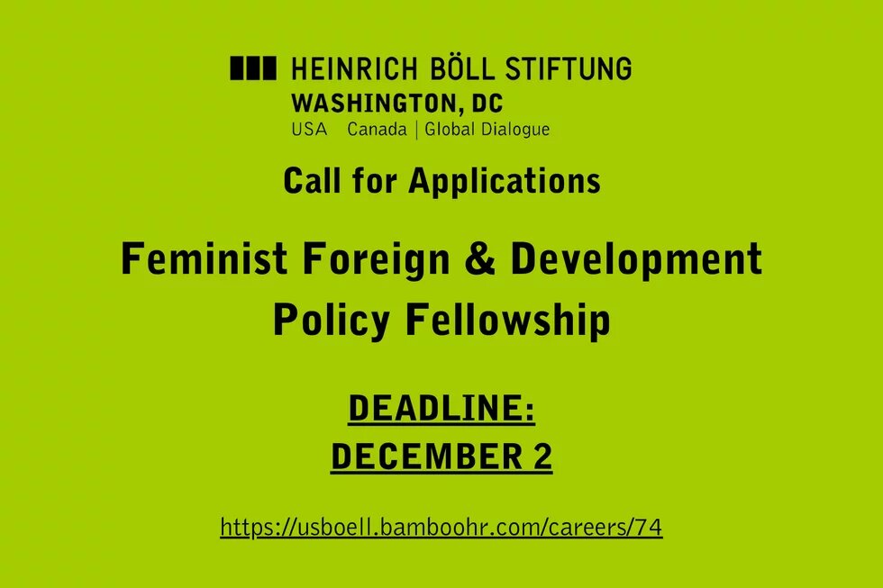 Heinrich Böll Foundation Feminist Foreign & Development Policy Fellowship 2025 (Funded ...