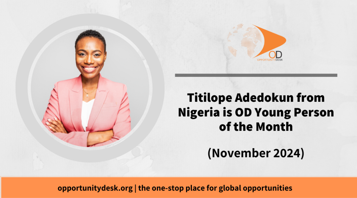Titilope Adedokun From Nigeria is OD Young Person of The Month ...