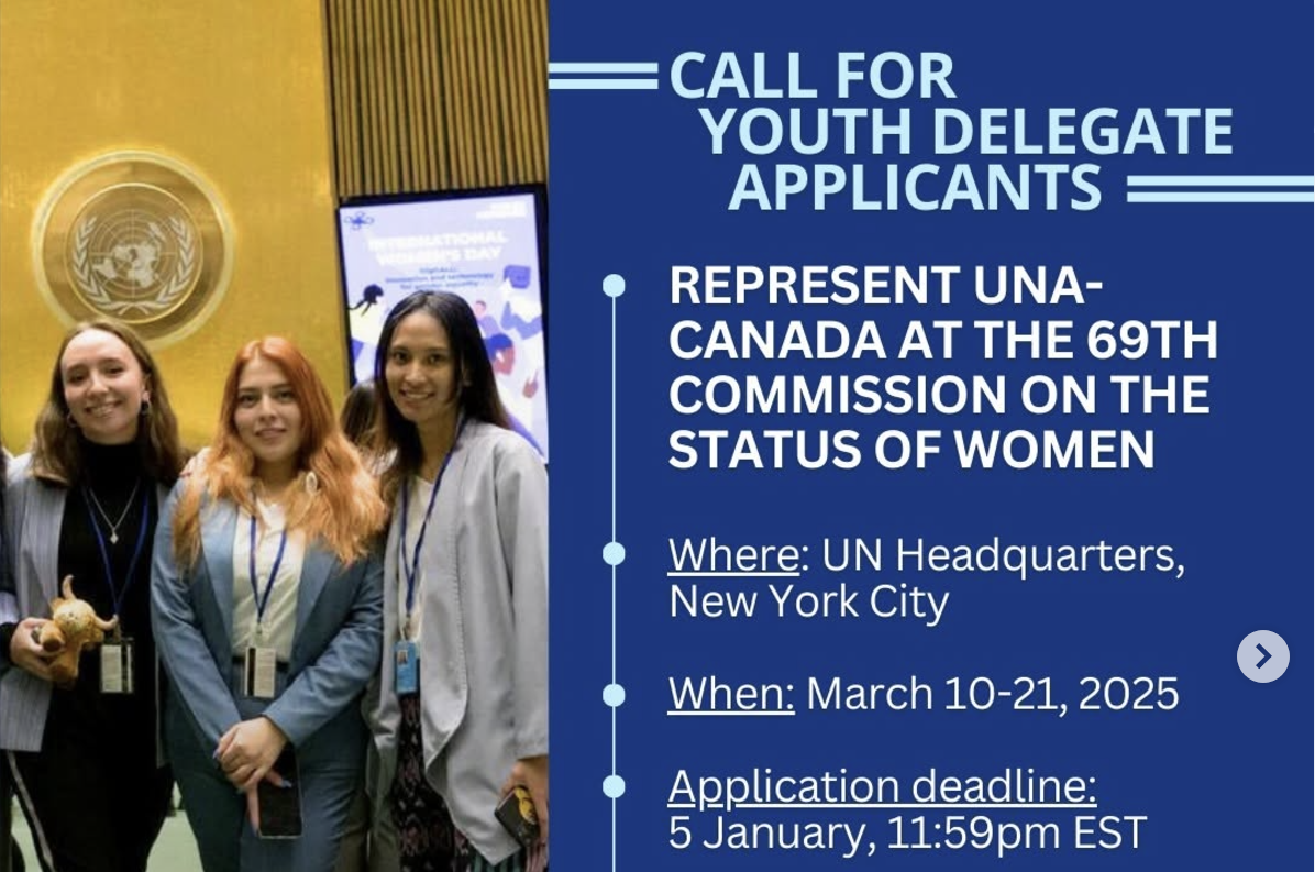 Apply to represent UNA-Canada at the 69th Session of the Commission on the Status of Women (CSW ...