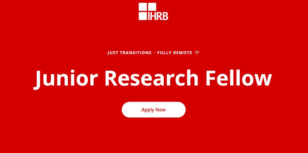 Institute for Human Rights and Business (IHRB) Junior Research Fellowship 2025 (Paid ...