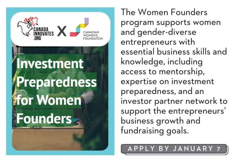 Women Founders Investment Preparedness Program 2025 for Canada – Opportunity Desk