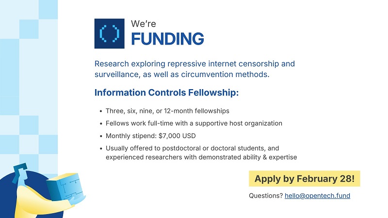 Information Controls Fellowship Program 2025 (Funding available ...