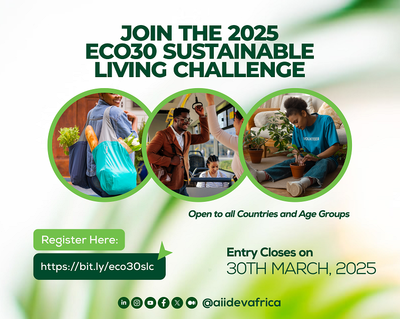 ECO30 Sustainable Living Challenge 2025 – Opportunity Desk