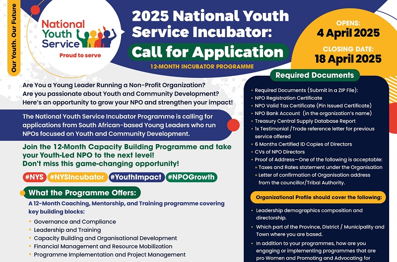 National Youth Development Agency NPO Capacity Building Programme 2025 ...