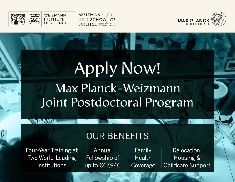 Max Planck — Weizmann Joint Postdoctoral Program 2025 (Funded) – Opportunity Desk