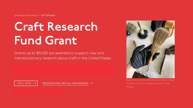 Craft Research Fund Grant 2026 (up to $15,000) – Opportunity Desk