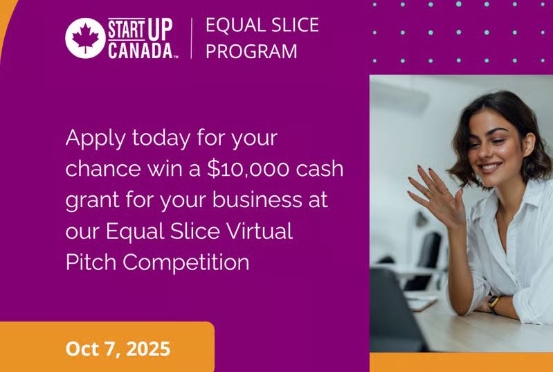 Startup Canada Equal Slice Virtual Pitch Competition 2025 ($10,000 ...