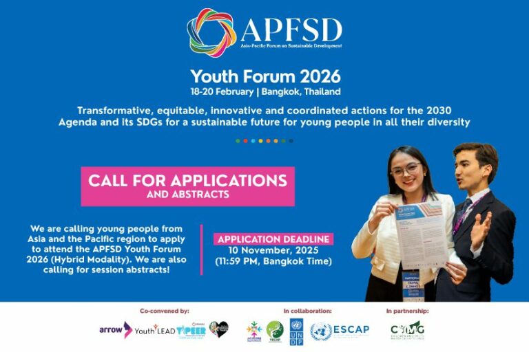 Call for Applications: APFSD Youth Forum 2026 – Opportunity Desk