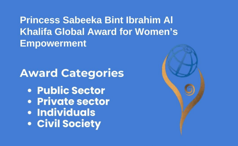 Princess Sabeeka Bint Ibrahim Al Khalifa Global Award for Women’s ...