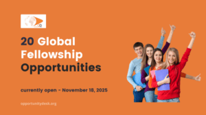 20 Global Fellowship Opportunities Currently Open – November 18, 2025 ...