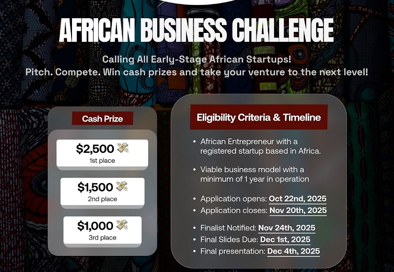 Kelley African Business Challenge 2025 (up to $5,000 in prizes) – Opportunity Desk