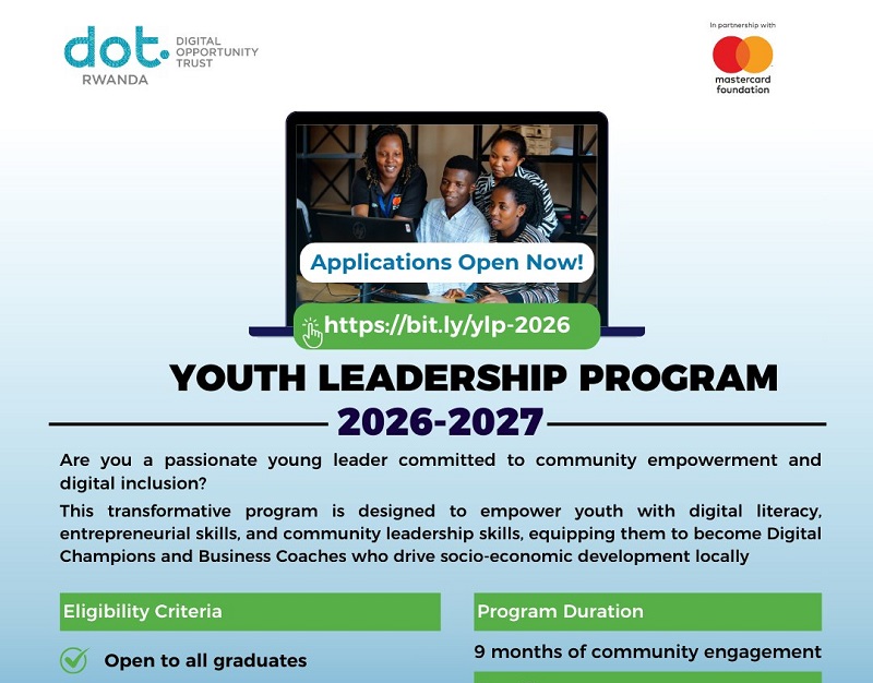 DOT Rwanda Youth Leadership Program 2026-2027 – Opportunity Desk