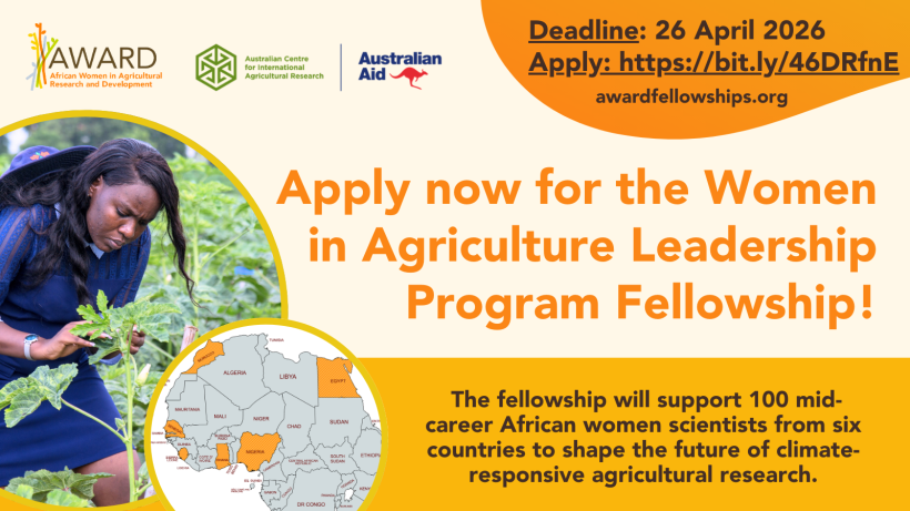 AWARD Women in Agriculture Leadership Program Fellowship 2026 for the ...