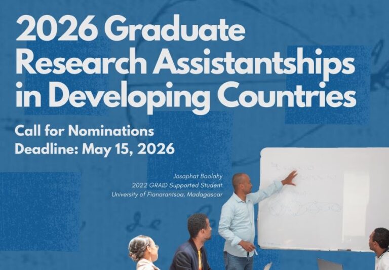 IMU CDC Graduate Research Assistantships in Developing Countries (GRAID ...