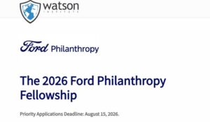 Ford Philanthropy Fellowship 2026 (Fully-funded) – Opportunity Desk