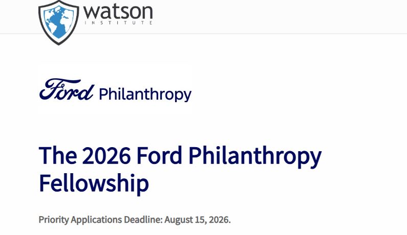 Ford Philanthropy Fellowship 2026 (Fully-funded) – Opportunity Desk