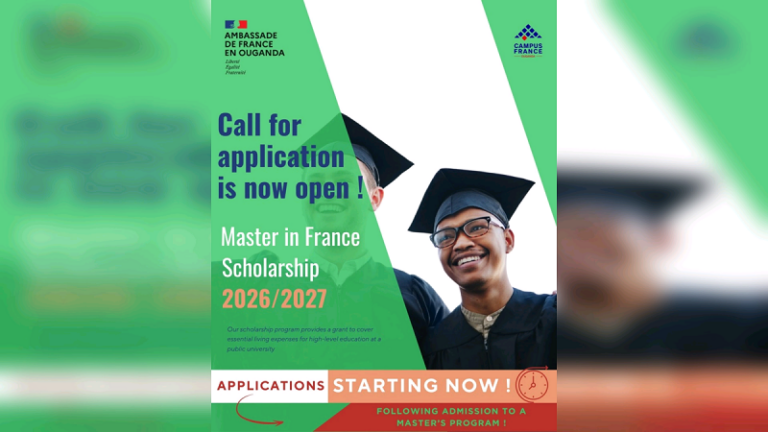 Embassy of France in Uganda Master’s Scholarships 2026/2027 ...